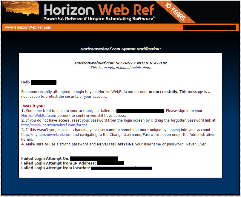 I received a failed login attempt notification, what do I do ...